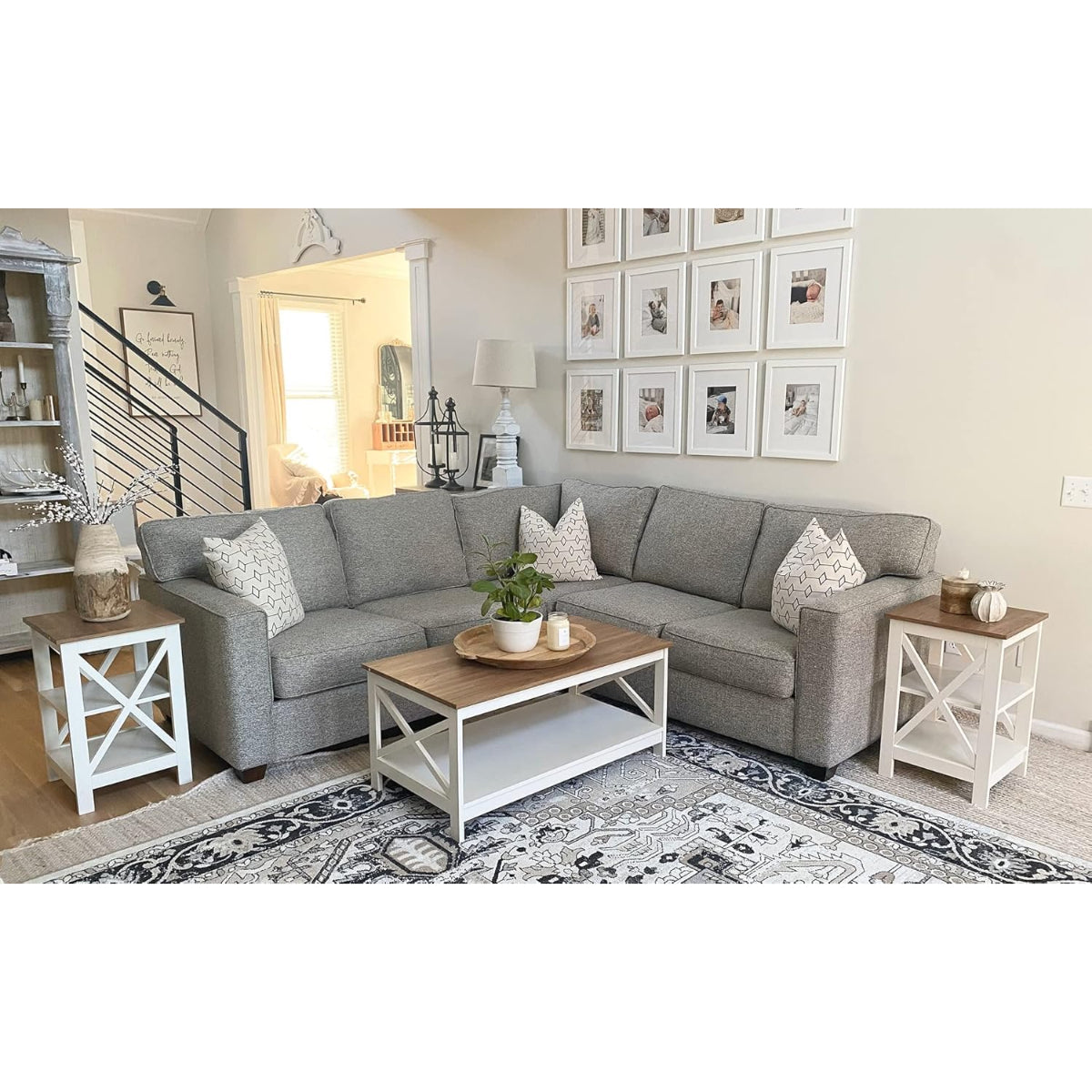 Mesa de Centro Rectangular Blanca Madera Vittoria – Mayorista Spacezat