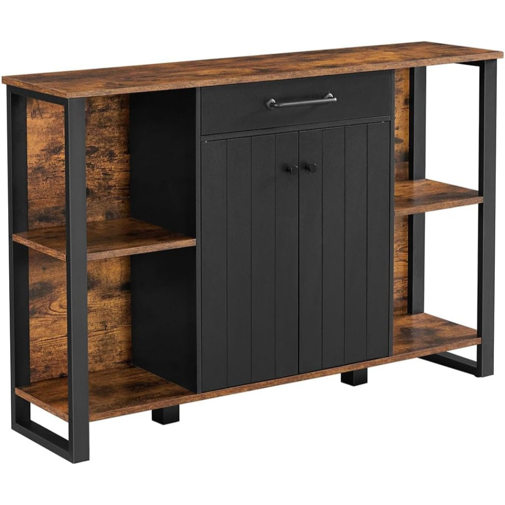 Mueble Aparador Buffet Fierro Negro y Madera Linsell – Mayorista Spacezat